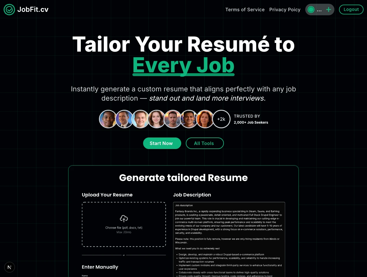 Resume Tailoring & ATS optimization for Every Job
